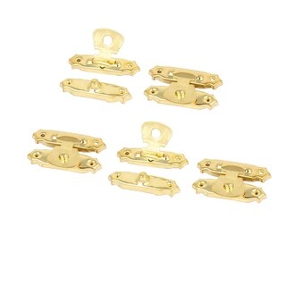 Gift Jewelry Box Metal Lock Buckle Latches Toggle Hasp Gold Tone 5PCS ...