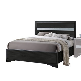 Contemporary Full Size Acrylic, Wood, Laminated Veneer, MDF Panel Bed ...