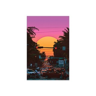 Vaporwave Sunset III Print On Acrylic Glass by Danner Orozco - Bed Bath ...