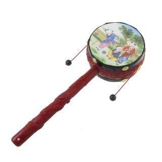 Baby Traditional Kids Printed Dual Side Rattle Drum Music Handshake Toy ...
