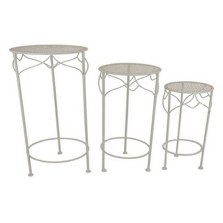 Set of 3 Nesting Plant Stand with Cut-Out Display - Bed Bath & Beyond ...