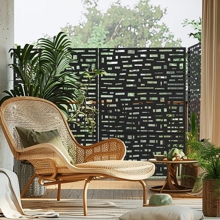 Outdoor Privacy Screen Metal Privacy Screen Panel Free Standing - 72*47 ...