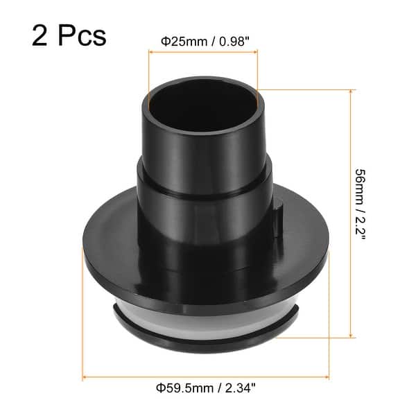 2Pcs PVC Water Tank Pipe Fitting 25mm Straight Connector with Gasket ...