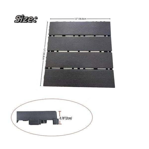 interlocking tiles sizes