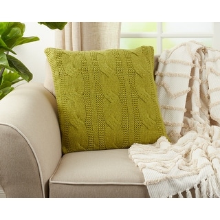 Cable Knit Design Throw Pillow - Overstock - 10071922