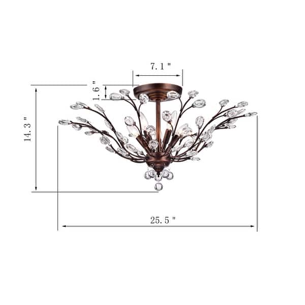 Alcyone 5 - Light Cluster Semi Flush Mount - Brownish Black - Bed Bath ...