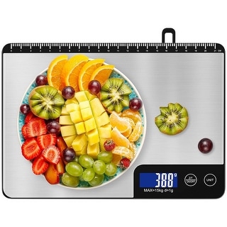 33lb Digital Kitchen Scale Large Weighing Area Professional Electronic ...