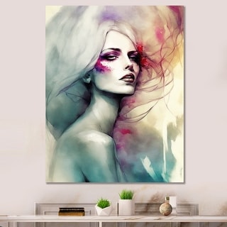 Designart "Sensuous Young Woman In Tones Of Blue III" Woman Sensual ...
