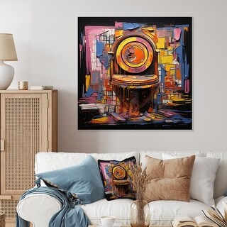 Designart "Artistic Expression Abstract Toilet I" Bath & Laundry Large ...