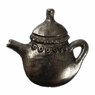 Vintage Cabinet Knob Antique Silver Solid Brass Teapot Renovators ...