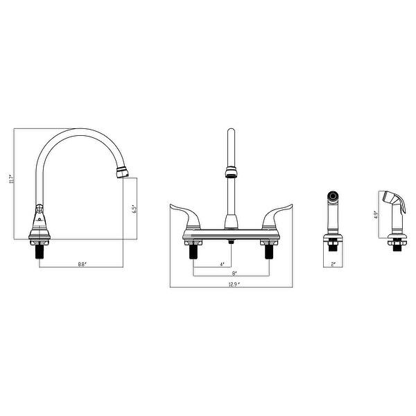 WMF-8235GNZMLP-BN - Hybrid Metal Deck Kitchen Sink Faucet 360 Degree ...