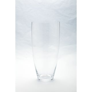 15" Clear Transparent Cylindrical Hand Blown Glass Vase - Bed Bath ...