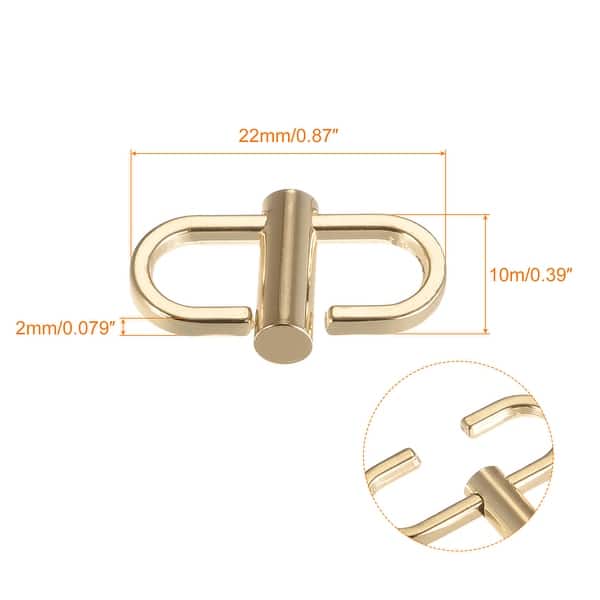 Adjustable Metal Buckles 2Pcs 22x10mm Chain Shortener Bag Strap Clasps ...