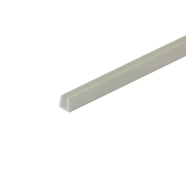 Outwater White Plastic U-Channel, Fits Panels 1/8" Thick, 3/16" Legs, 1 ...