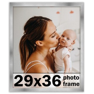 29x36 Frame Stainless Steel Silver Picture Frame - Modern Photo Frame ...