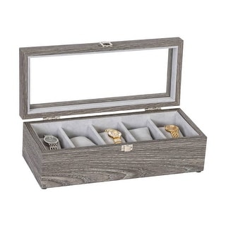 Mele and Co Nolan Glass Top Watch Jewelry Box - Bed Bath & Beyond ...