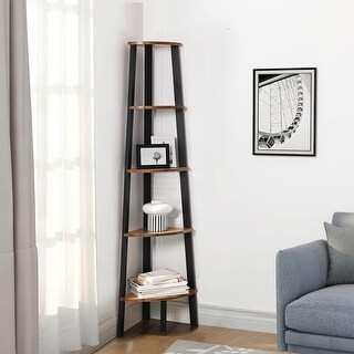 Wood Corner Shelf Adjustable Levers Underneath The Legs - Bed Bath ...
