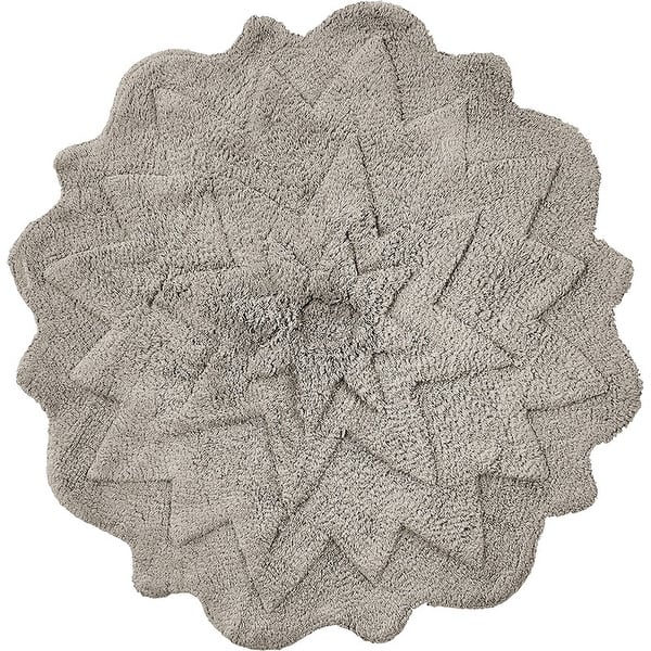 Sherry Kline Over Tufted Petals 32" Bath Rug - Grey, Brown, Black ...