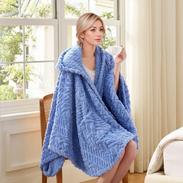 fleece throw and robe