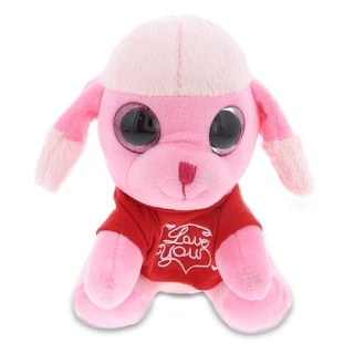 Sparkling Big Eye Pink Poodle Stuffed Animal Plush with I LO - Bed Bath & Beyond - 37134203