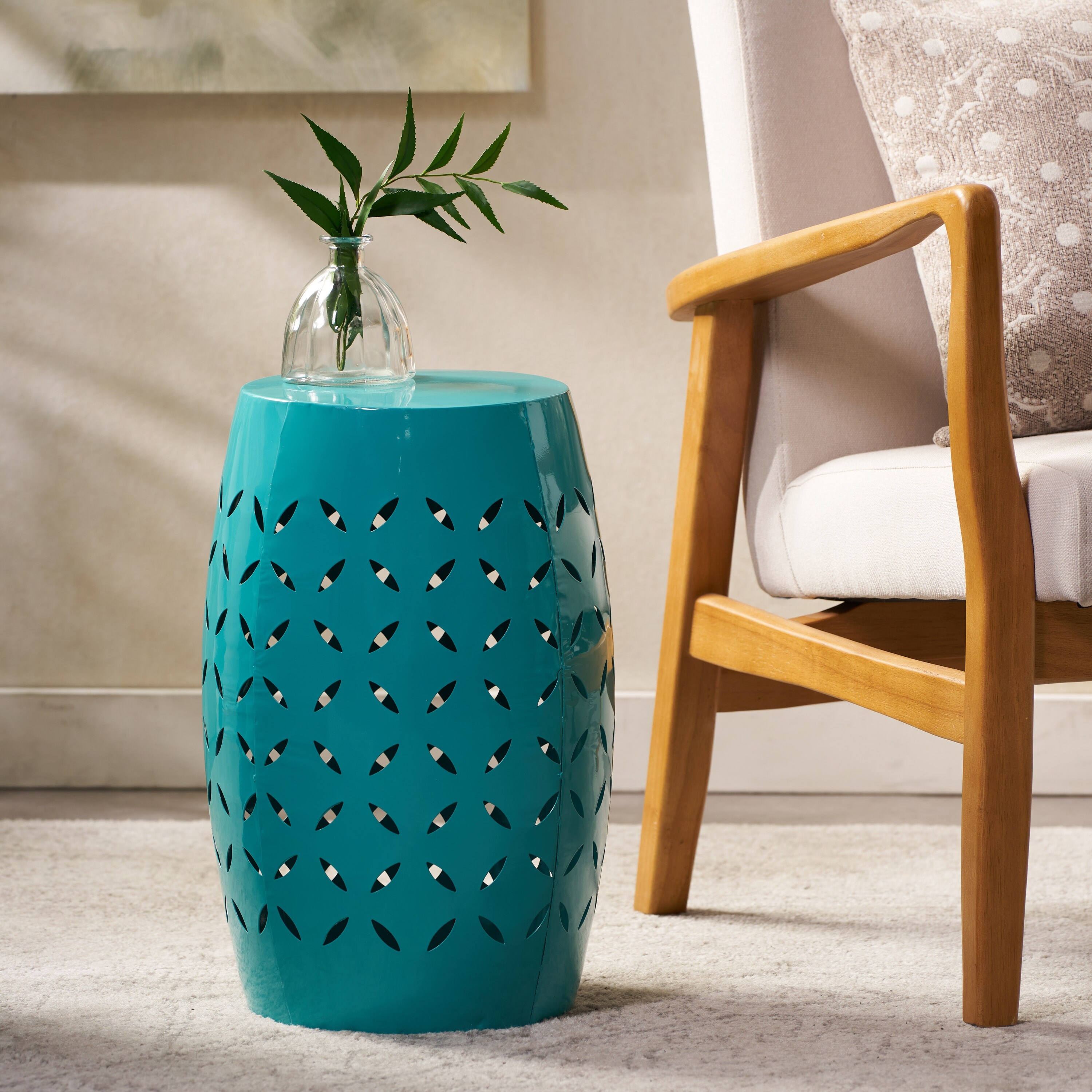 Blue outdoor side table store