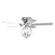 52" Chrome Ceiling fan with 3 Blades Handheld Remote - Contemporary ...