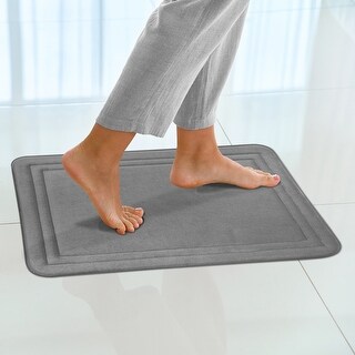 Elle Solid Color Memory Foam Mat 17 x 24 inches - Bed Bath & Beyond ...