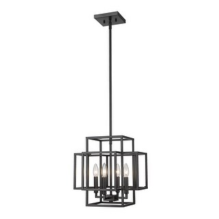 Titania 4 Light 14 inch Matte Black Pendant Light - Bed Bath & Beyond ...