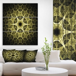 Designart "Abstract yellow thorn flower" Digital Art on Wrapped Canvas ...