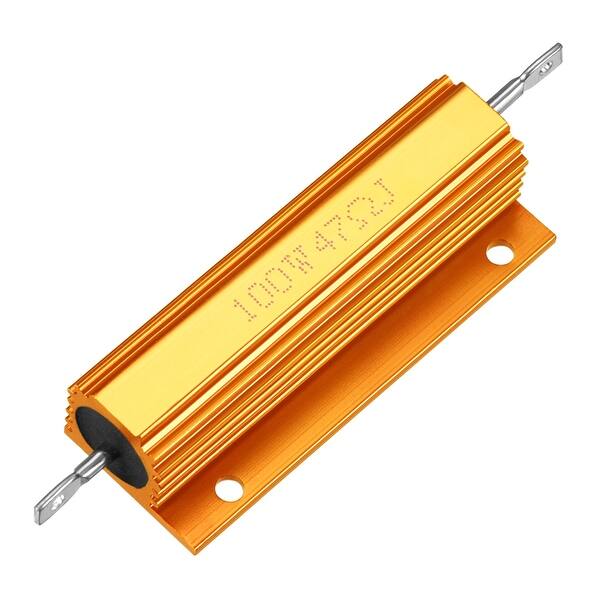 Aluminum Case Resistor 100W 47Ohm Wirewound Yellow for LED Replacement ...