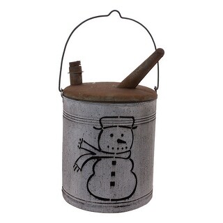 12" White and Brown Snowman Gas Can - Bed Bath & Beyond - 38230540