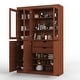 Palace Imports 100% Solid Wood China Pantry with Glass or Solid Wood ...