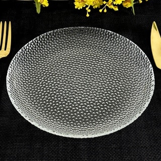 Chic Pebble Pattern Glass Plates Perfect for Formal and Casual Dining ...
