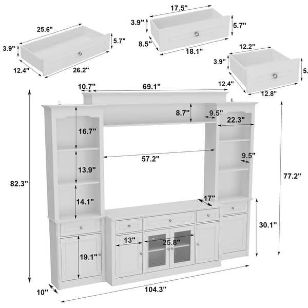 Entertainment Wall Unit /Bridge Multifunctional TV Stand Console Table ...