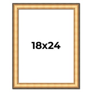 18x24 Frame Gold Plein Aire Solid Wood Picture Frame Width 2 Inches ...