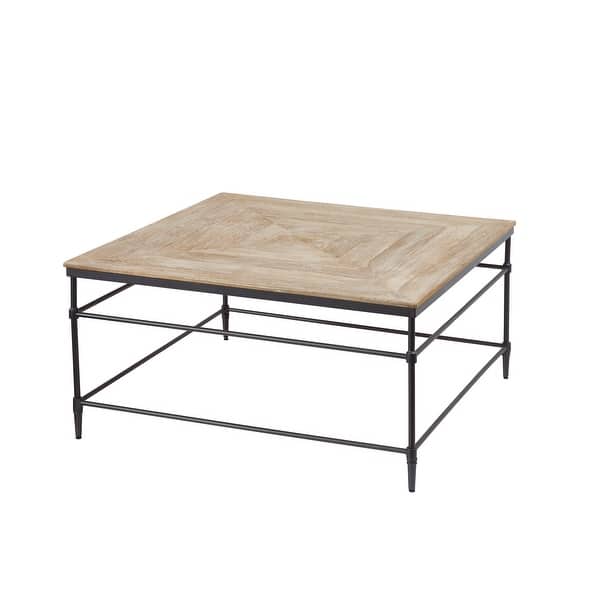 Fenway Mango Solid Wood Top and Metal Square Coffee Table - On Sale ...