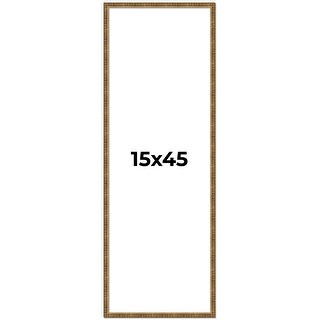 15x45 Frame Gold Kingsley Distressed Solid Wood Picture Frame Width ...