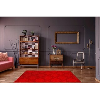SUMA RED Area Rug By Kavka Designs - Bed Bath & Beyond - 31567513