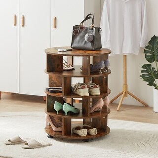 7-Tier 360° Rotating shoe rack, Shoe Rack Tower holds up to 35 pairs of ...