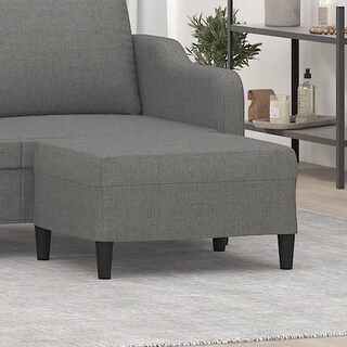 Footstool Dark Gray 27.6"x21.7"x16.1" Fabric - Bed Bath & Beyond - 37349200