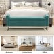 Diana Modern Upholstered Filp-Top Storage Bench with Sturdy Metal Legs ...