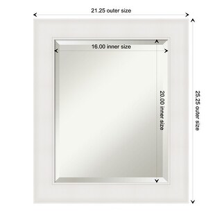 Woodford White Framed Vanity Mirror - Bed Bath & Beyond - 34421700