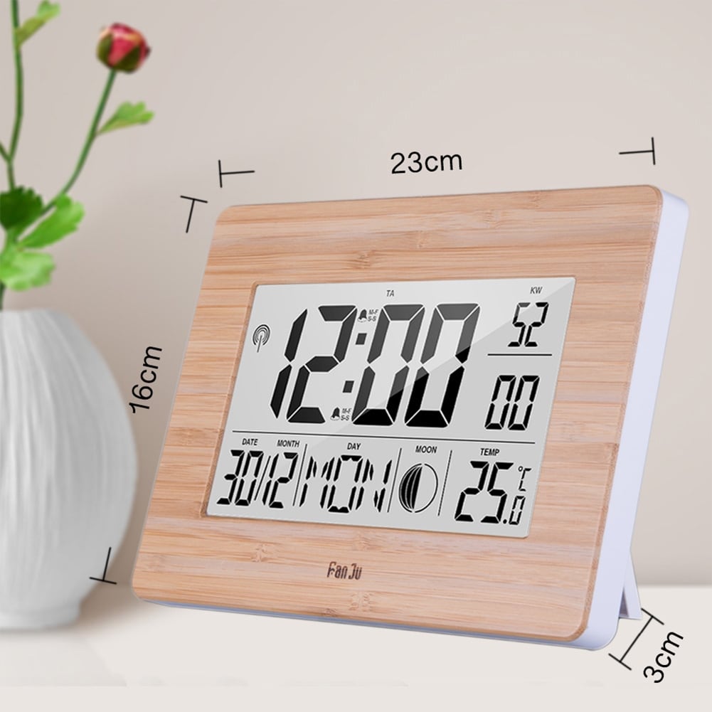 digital wall clock with thermometer