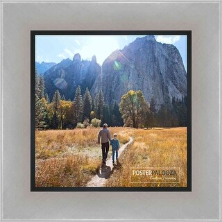 9x9 Contemporary Silver Complete Wood Square Picture Frame with UV ...