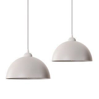 2 Pack Matte White Pendant Lights - Bed Bath & Beyond - 36846856