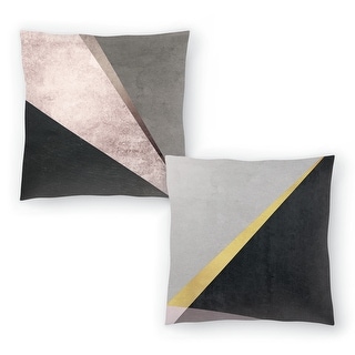 Geometric Art 53 and Geometric Art 1 - Set of 2 Decorative Pillows ...