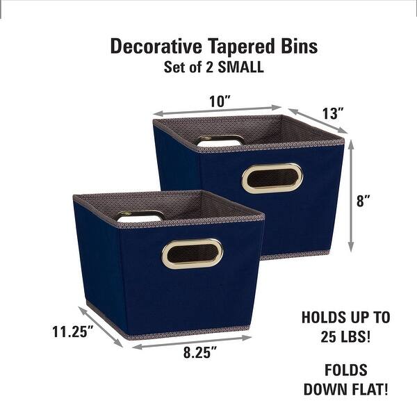 Household Essentials Small Tapered Storage Bins (Set of 2) - Bed Bath ...