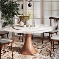 Nature Wood Walnut Stone Round Lazy Susan Dining Table - On Sale - Bed ...