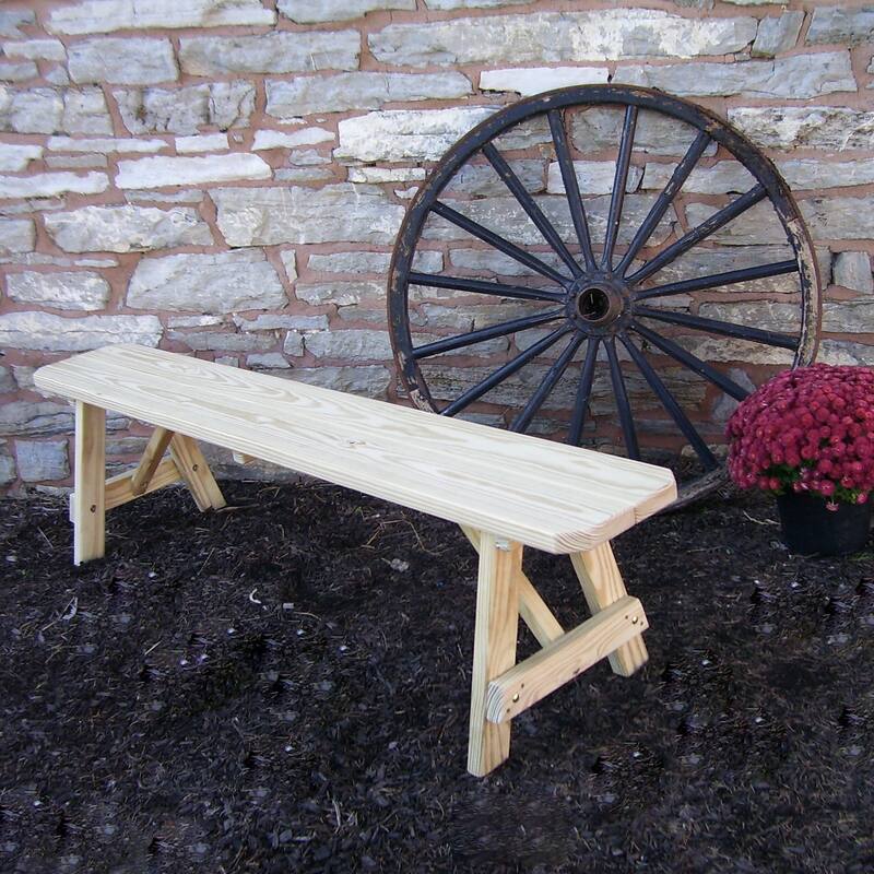 Pressure Treated Pine 6' Traditional Bench - Overstock - 32742986