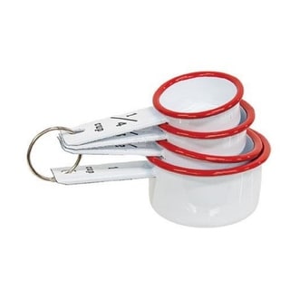 4/Set Red Rim Enamel Measuring Cups - Bed Bath & Beyond - 37670315